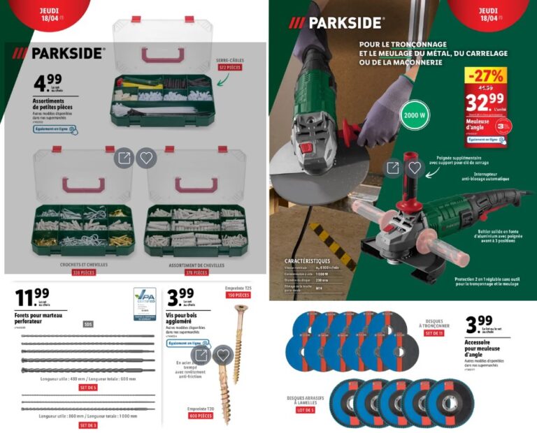 Lidl propose un gros arrivage Parkside dès demain avec de l'outillage à ...