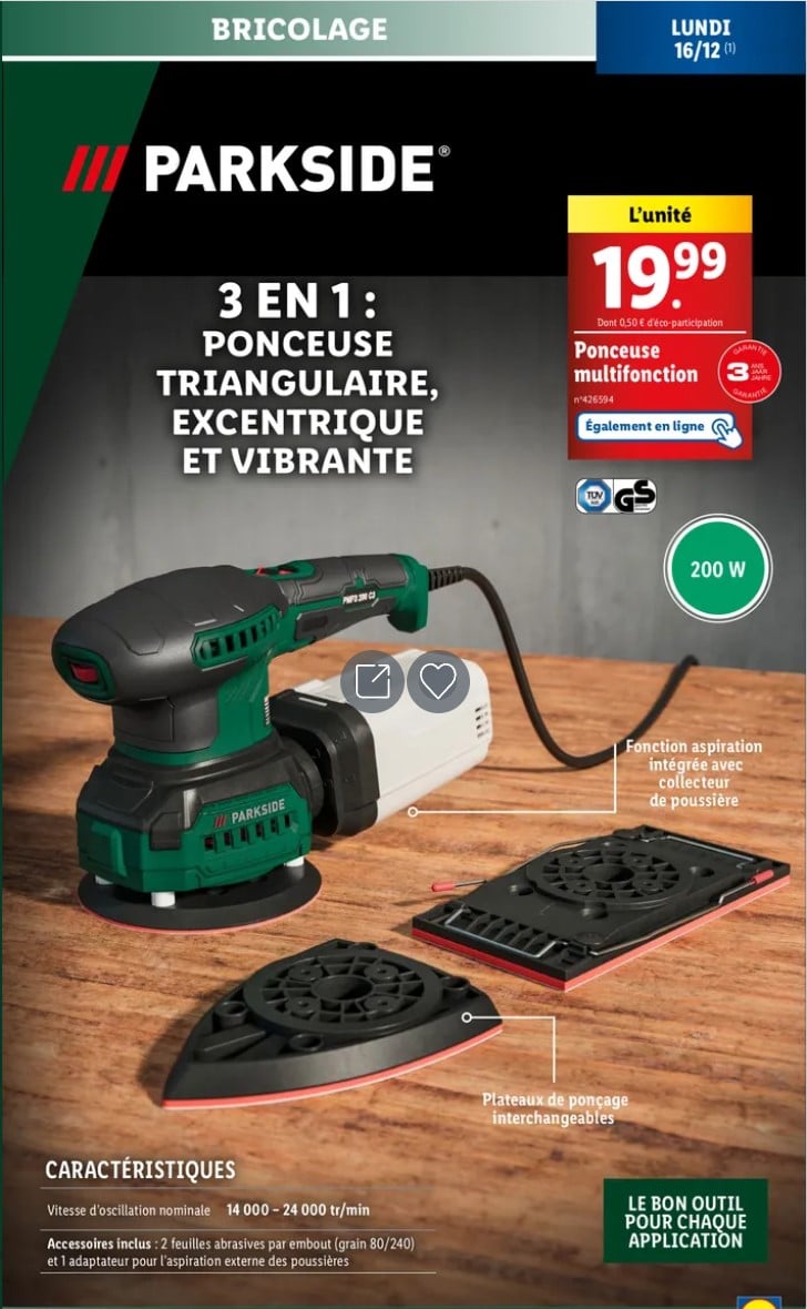 Ponceuse Lidl Prix